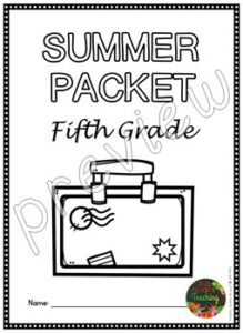 Incoming 5th Grade Summer Packet Printable Worksheets - Free Printable ...