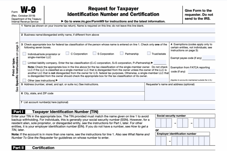 Printable W9 Form Irs - Free Printable Check